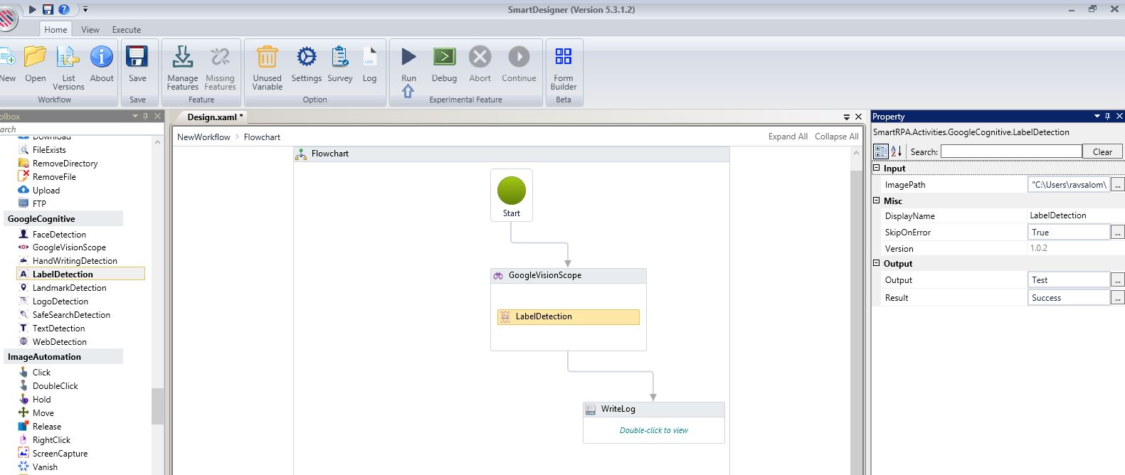 Google Cognitive- Label Detection | Robility Docs